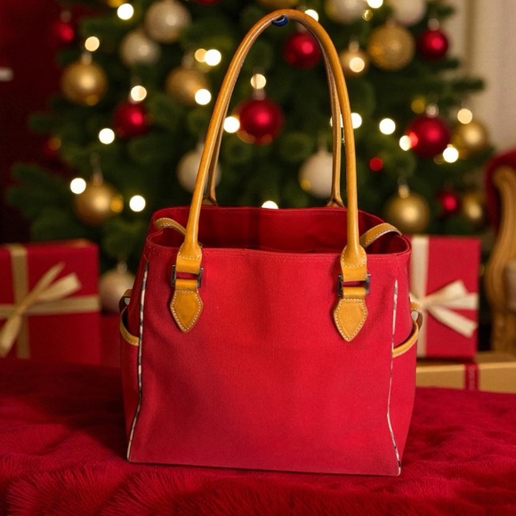 Burberry | Bags | Burberry Blue Label Ref Canvas Red Tote | Poshmark